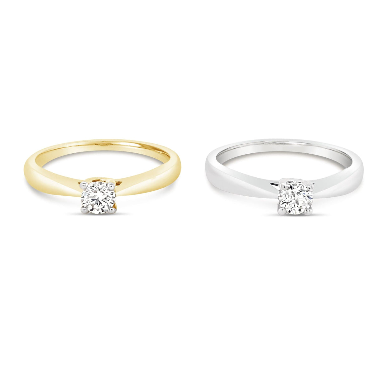 Geltono aukso žiedas su deimantu – Aukso Stilius